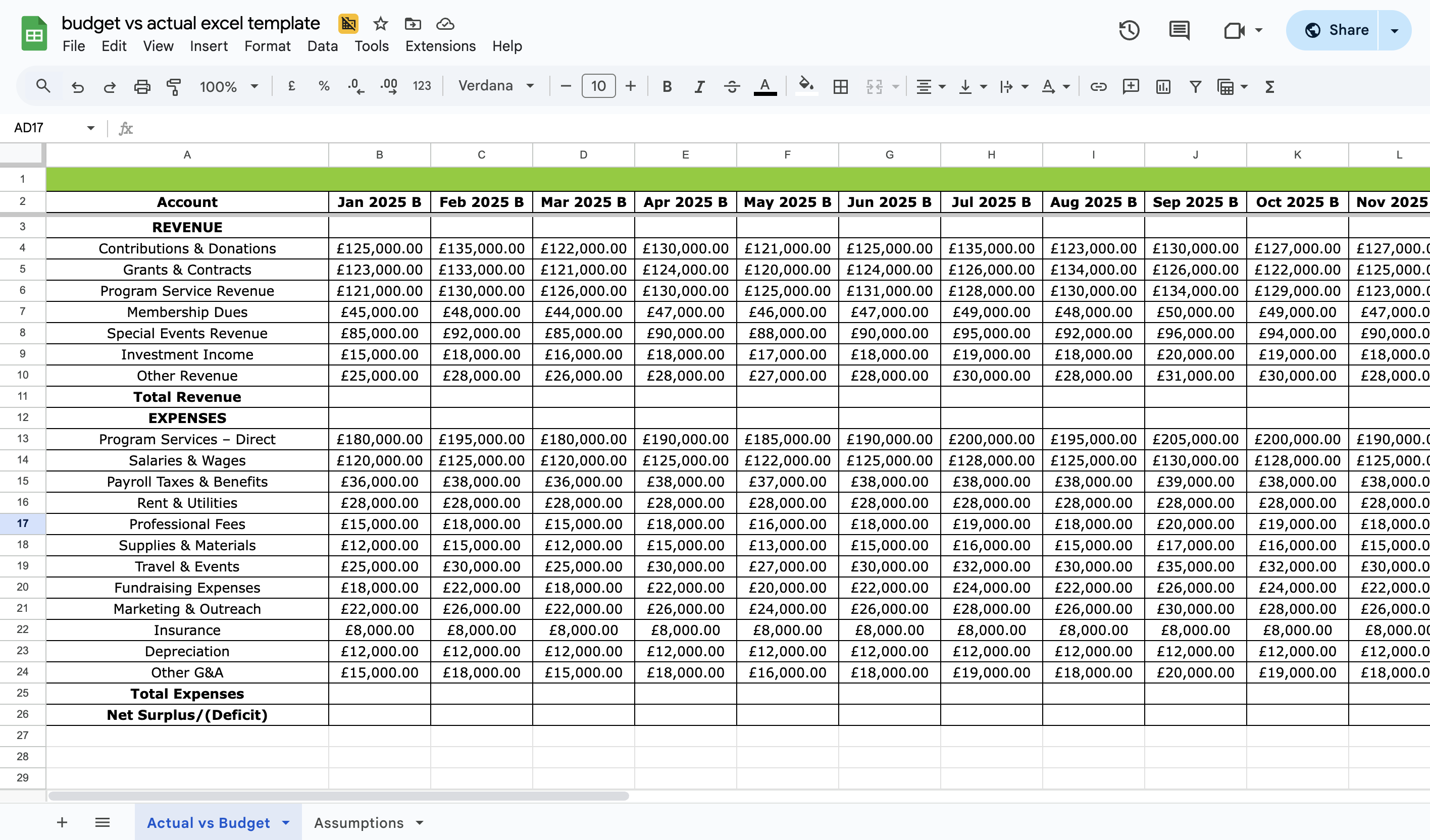 Free Budget Vs Actual Excel Template: Download & Customize Today